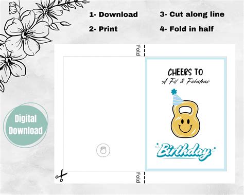 Gym Birthday Card Gym Ts Gym Card For Him Her Birthday Etsy