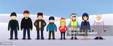부품군 겨울 여행 입석 말풍선이 있는 벡터 일러스트 가족에 대한 스톡 벡터 아트 및 기타 이미지 가족 겨울 계절 Istock