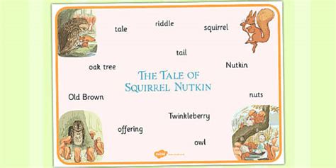 The Tale Of Squirrel Nutkin Word Mat Teacher Made Twinkl