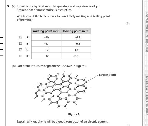 Gcse Edexcel Chemistry Combined Science Graphene And Fullerenes Bromine Is A Liquid At Room Temp
