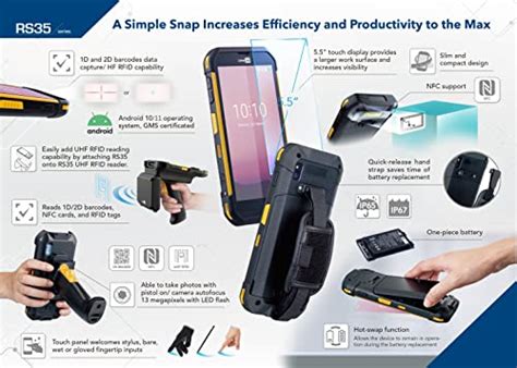 CipherLab RS Android Touch Mobile Computer Barcode Scanner BT WiFi NFC SR D Imager