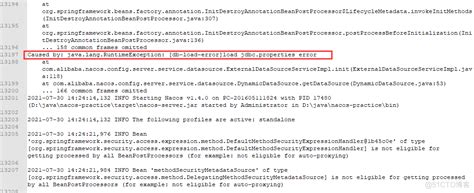 Nacos启动报错： Db Load Error Load Jdbcproperties Error51cto博客nacos启动报错db