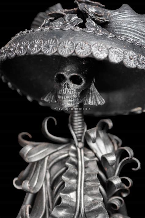 Traditional Catrina Sculpture Guadalupe Posadas Style Carapan Mexican Art Gallery Since 1950