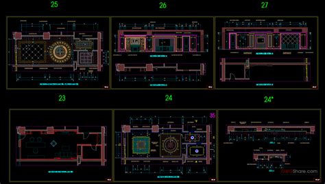 Wall Cladding Details Ceiling Details Autocad Blocks