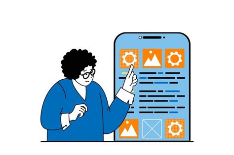 Premium Vector App Development Concept With People Scene In Flat Web