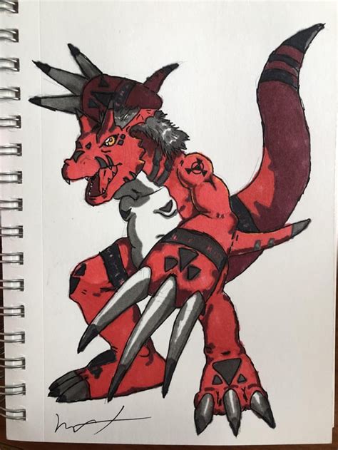 I Drew Growlmon R Digimon