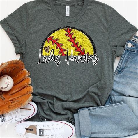 Split Faux Sequin Softball Custom Team Names Available Lovie T