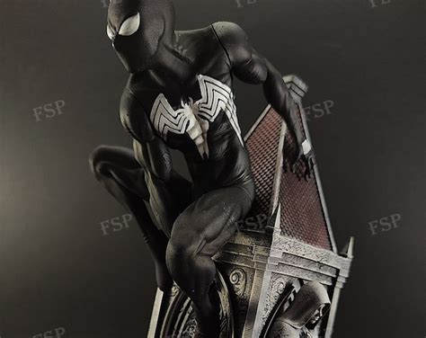 Spiderman Symbiote Suit D Printed And Hand Painted Figure Etsy