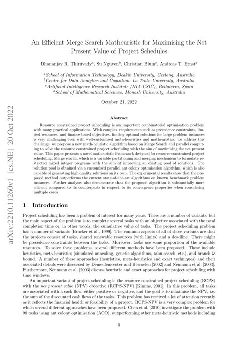 Pdf An Efficient Merge Search Matheuristic For Maximising The Net