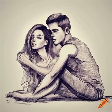 Pencil Drawings Of Couples In Love