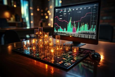 Premium Ai Image Computer Laptop And Dashboard For Data Business Analysis And Data Management