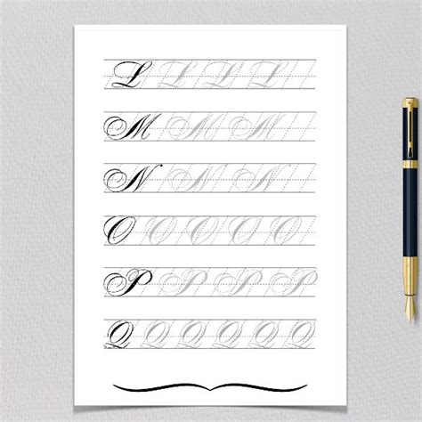 Printable Calligraphy Worksheets Modern Font Impove Handwr Inspire