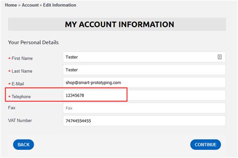 Phone Number And Vat Number Field Updates