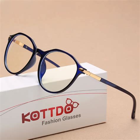 Kottdo 패션 여성 투명 안경 남자 컴퓨터 안경 프레임 안티 블루 광학 클리어 렌즈 근시 안경