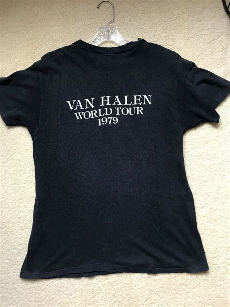 Vintage 1979 Van Halen World Tour T Shirt Largeblack Gem