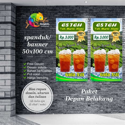 Jual Spanduk Es Teh Jumbo Banner Es Teh Jumbo Es Teh Manis Segar The