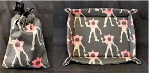 Stranger Things Inspired Demogorgon Dice Tray And Bag Set Etsy Uk