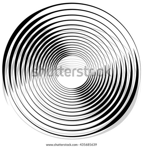 Abstract Monochrome Spiral Vortex Radial Radiating Stock Vector Royalty Free 435685639