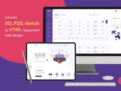 Converted From XD Sketch PSD To HTML Bootstrap With Responsive Web Design Upwork