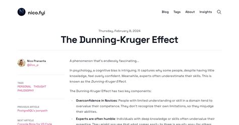 The Dunning Kruger Effect Nicos Blog