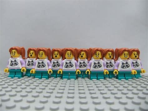 E6 レゴミニフィグ アライグマ服のツインテール女の子 両顔 10個セット Lego社純正品その他｜売買されたオークション情報、yahoo