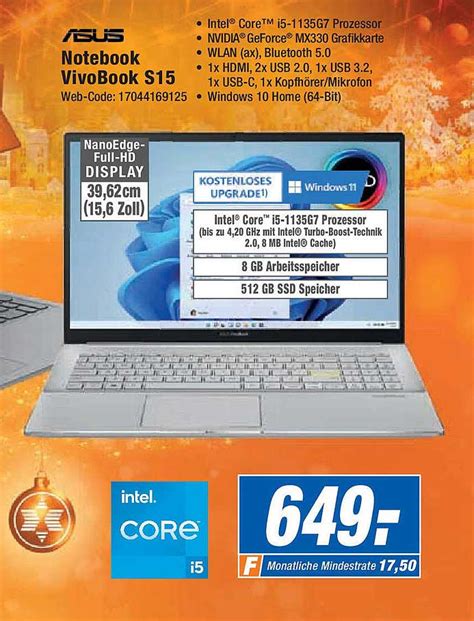 Asus Notebook Vivobook S15 Angebot Bei Expert 1prospektede