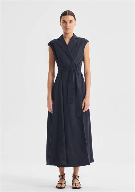 Vera Wrap Dress Navy Morrison
