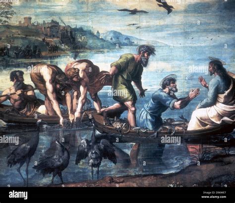 The Miraculous Draught Of Fishes Raphael Raffaello Santi 1483 1520