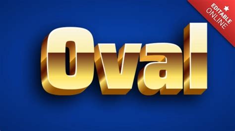 Oval Golden D Text Effect Generator