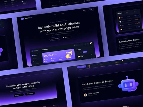 wonderchat ai landing page on behance