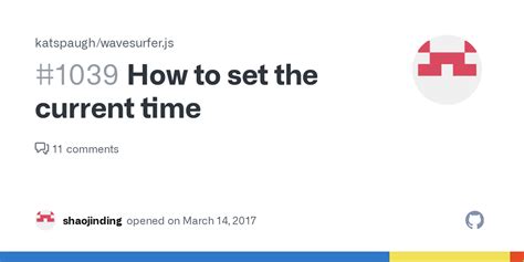 how to set the current time · issue 1039 · katspaugh wavesurfer js
