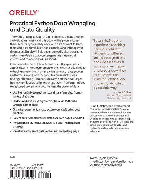 Practical Python Data Wrangling And Data Quality Getting Started With