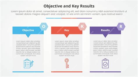 Premium Vector Okr Objectives And Key Results Framework Infographic Concept For Slide