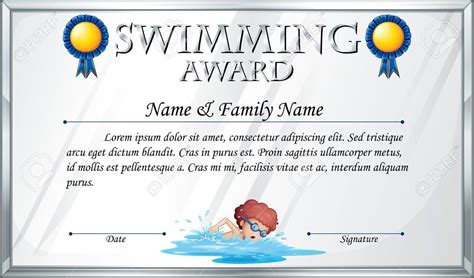 Editable Swimming Certificate Template Ideas