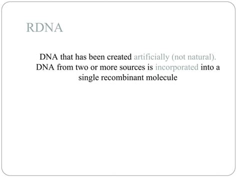 Lecture Recombinant Dna Technology Ppt