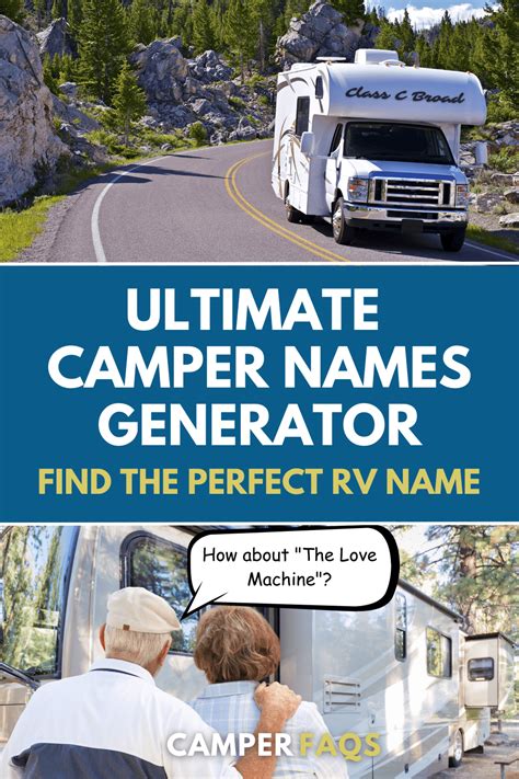 Ultimate Camper Names Generator Find The Perfect Rv Name