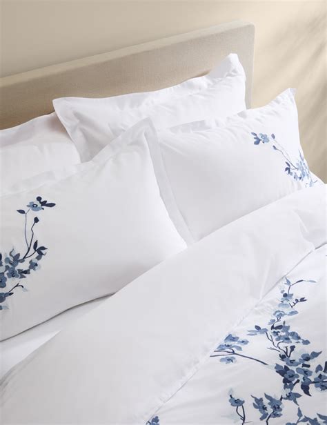 Trailing Cherry Blossom Embroidered Bedding Set Mands Collection Mands