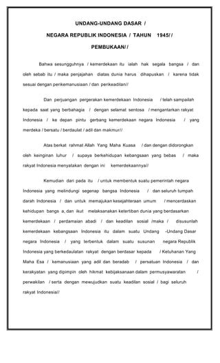 Uu Dasar 1945 Pembukaan Pdf
