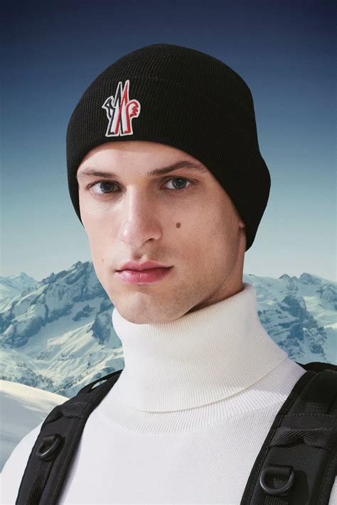 Black Pure Wool Beanie Hats And Beanies For Men Moncler Fr