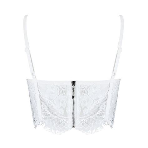 Sexy Crop Top Lace Cami Top Corset Bra Solid Color Lingerie TD Mercado