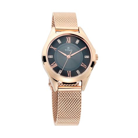 Titan Sparkle Anthracite Dial Analog Watch For Women Titan World