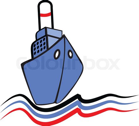 Sailing Ship Emblem Vector Illustration Stock Vector Colourbox