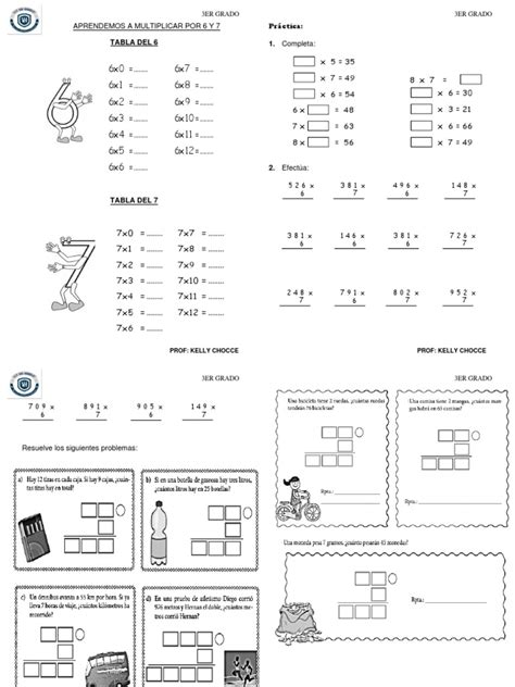 Mat Multiplicacion Por 6 Y 7 Pdf