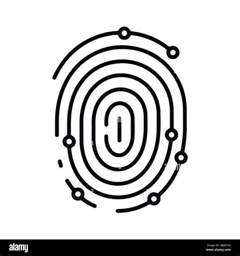 Digital Fingerprint Abstract Tech Identity Vector Illustration Stock Vector Image And Art Alamy
