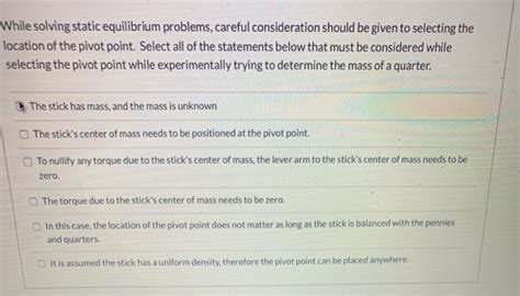 Solved Were Doing The Static Equilibrium Lab I Understand