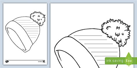 Woolly Hat Writing Template