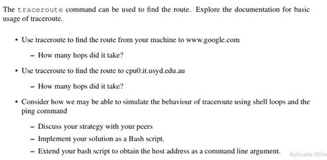 Solved The Traceroute Command Can Be Used To Fin SolutionInn
