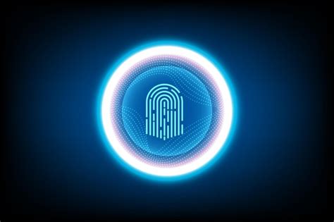 Premium Vector Vector Abstract Security System Concept With Fingerprint On Technology Background