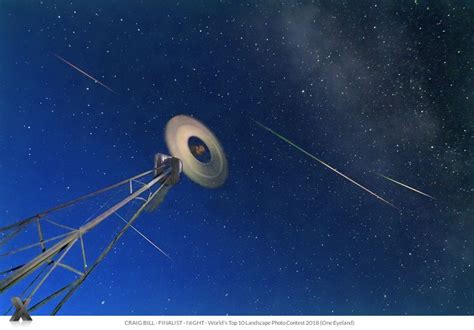 Cosmic Wind Night Sky Landscape