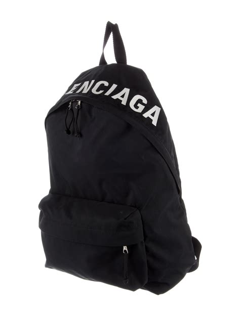 Balenciaga Wheel Logo Backpack Black Backpacks Handbags Bal206253